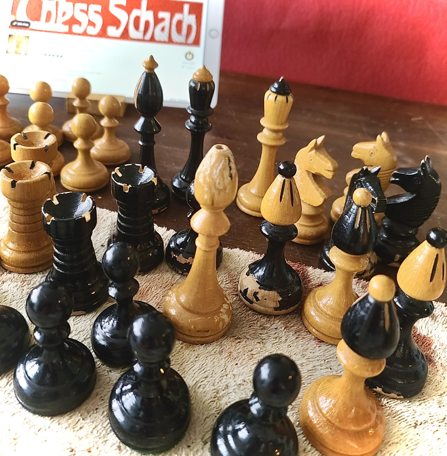 *SOLD* Rubrum Diabolis (Red Devils); Large Czech Club Chess Set, ‘Ceska ...