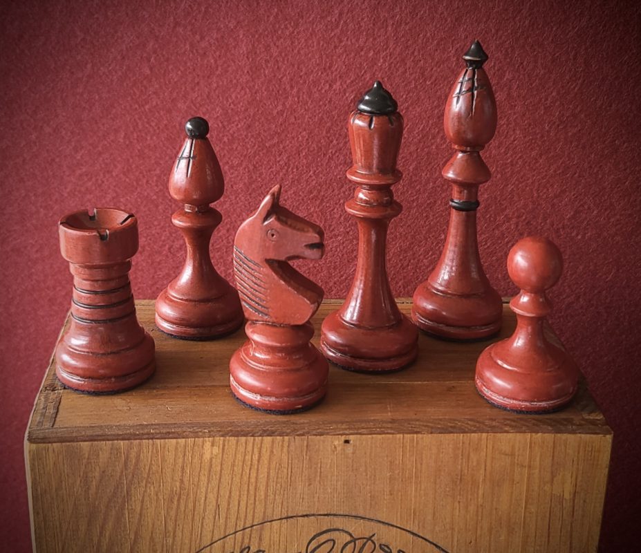 *SOLD* Rubrum Diabolis (Red Devils); Large Czech Club Chess Set, ‘Ceska ...