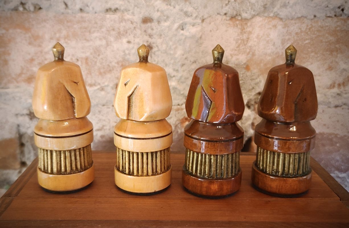 *SOLD* Somni Magnus (Sleeping Giants); Kyrgyzstan ‘Rib-Barrel’ Chessmen ...