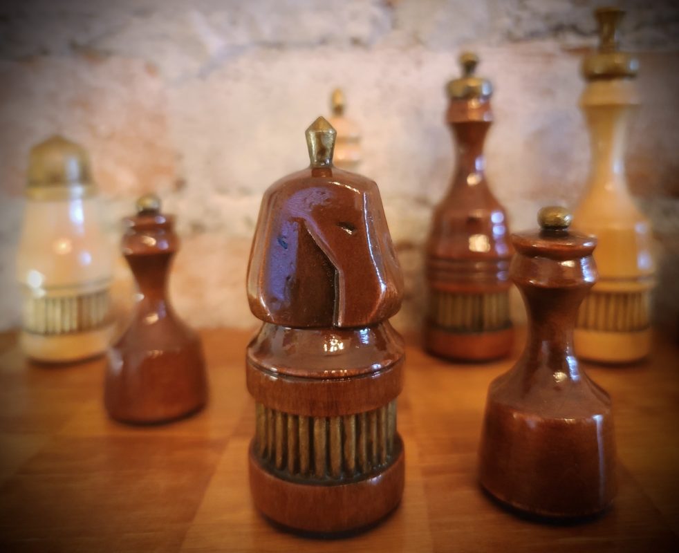 *SOLD* Somni Magnus (Sleeping Giants); Kyrgyzstan ‘Rib-Barrel’ Chessmen ...