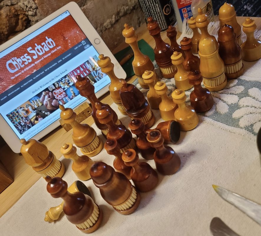 *SOLD* Somni Magnus (Sleeping Giants); Kyrgyzstan ‘Rib-Barrel’ Chessmen ...